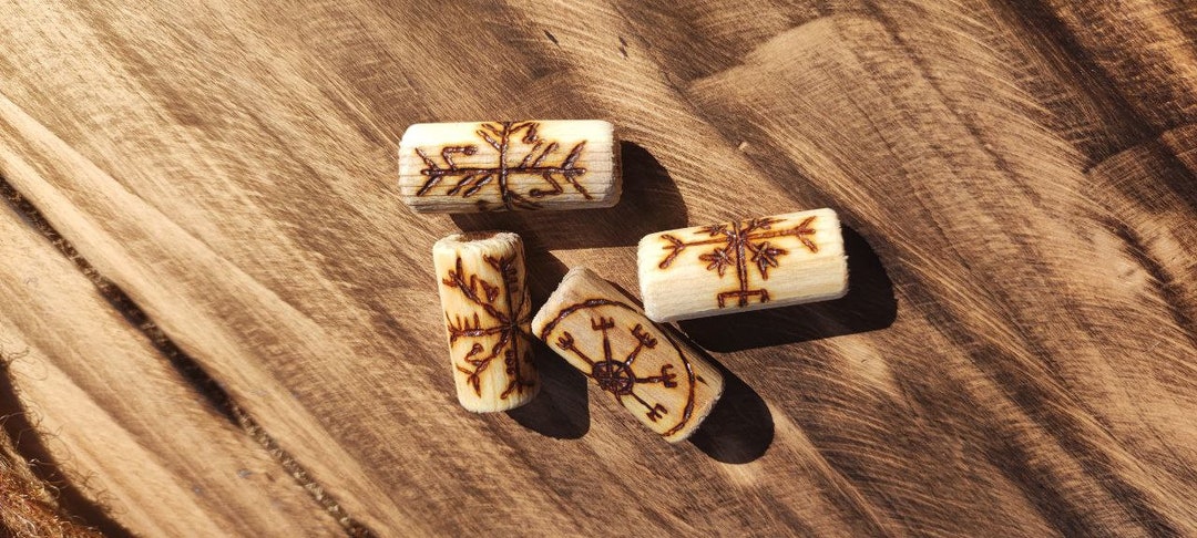 Wooden Dread Bead, Hair Beads, Hande Made Beads for Dread, Engraved ...