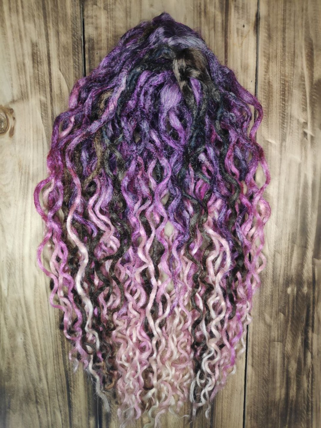 Crochet Purple and Blond Wavy Extensions Curly Brown White Dreads ...