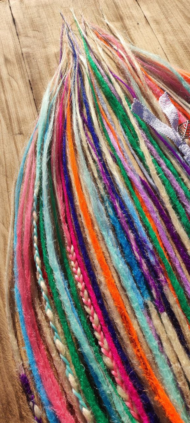 Rainbow Color Crochet Soft Dreads Full Set Double or Single Ended ...