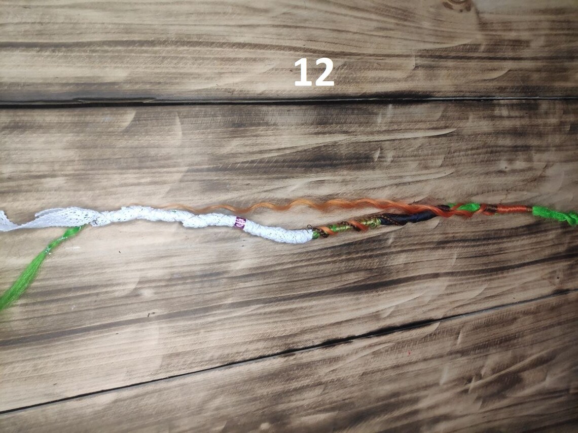 ONE Decoration for Dreadlocks Mandala Style One End With Feathers and ...