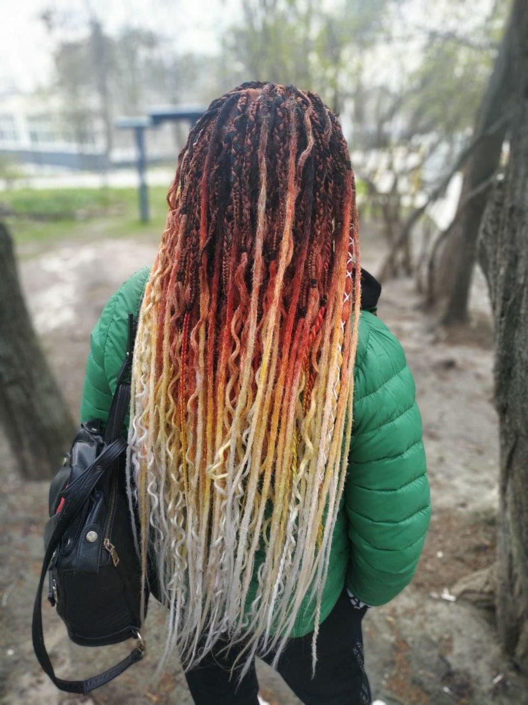 Crochet Straight Dreads and Wavy Extensions Synthetic Double Ended or ...