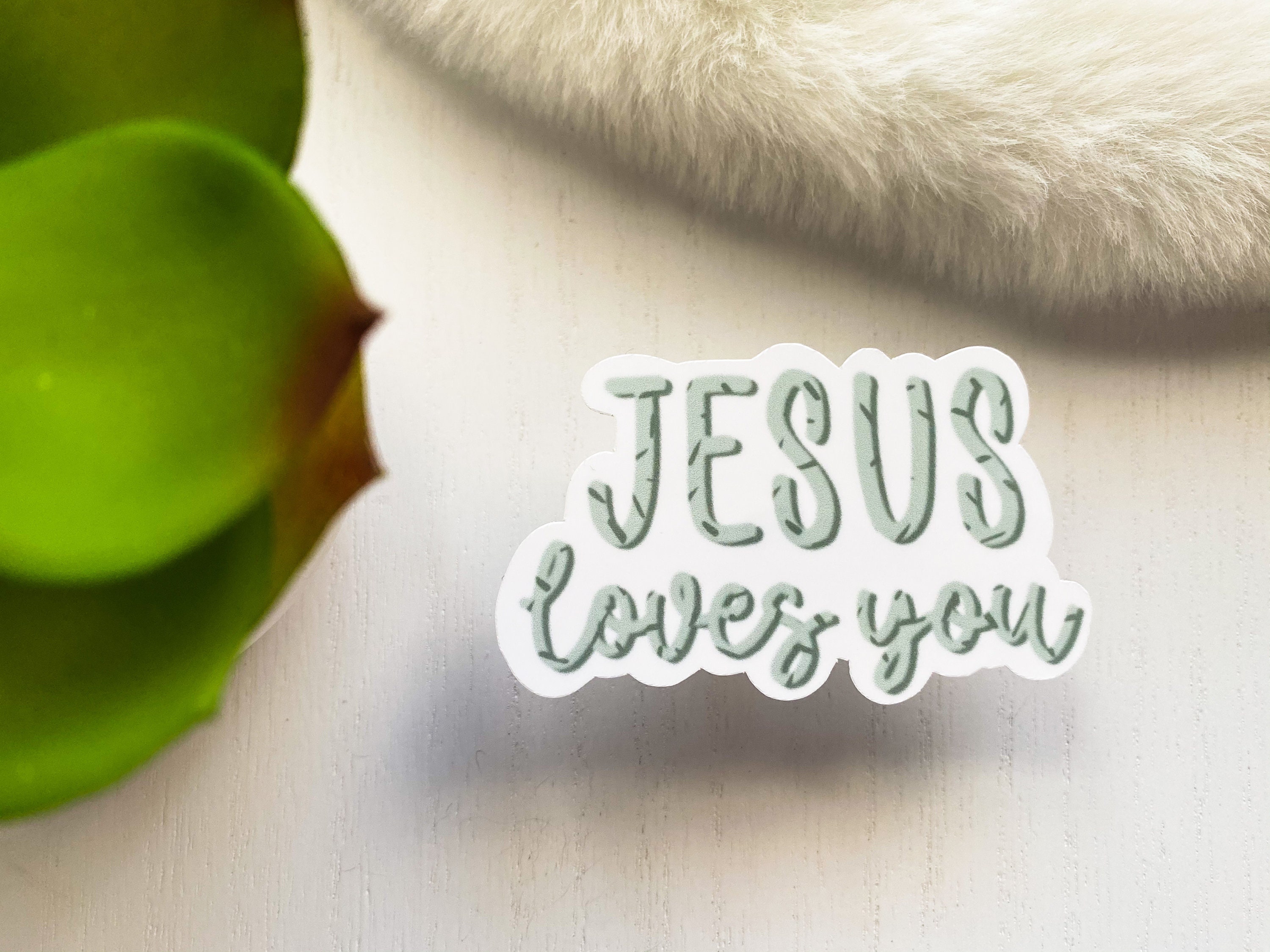 Jesus Loves You Waterproof Sticker Christian Sticker Faith | Etsy