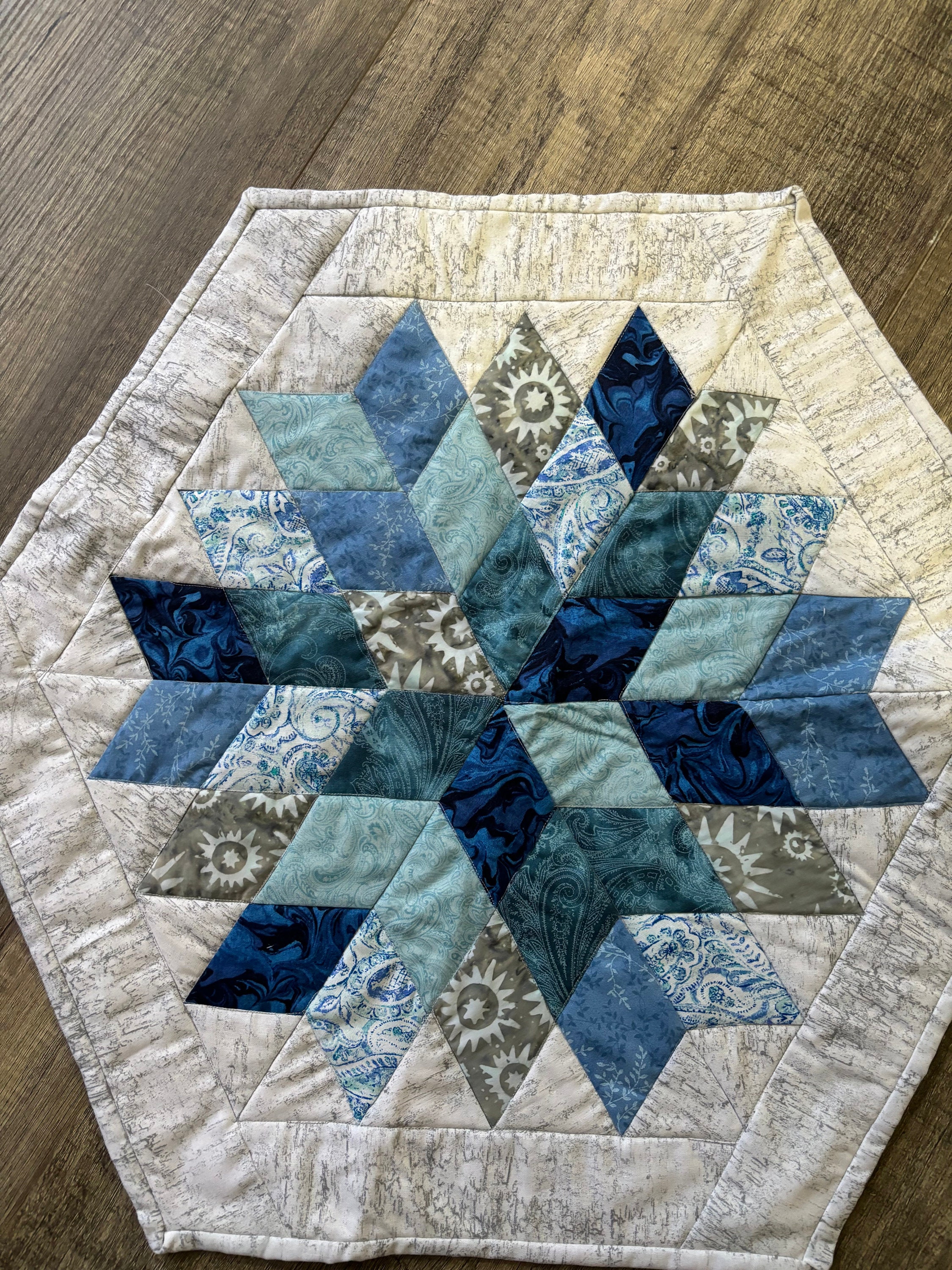 Shades of Blue Table Topper - Etsy