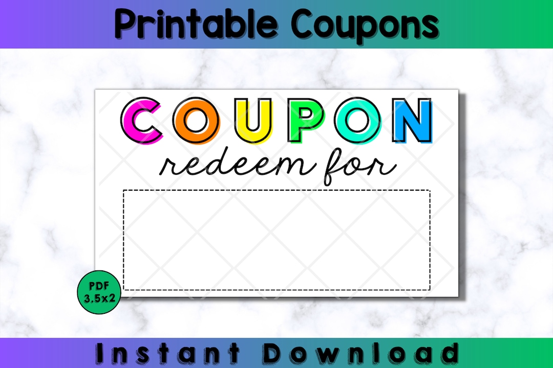 Free Blank Coupon Template Downloads