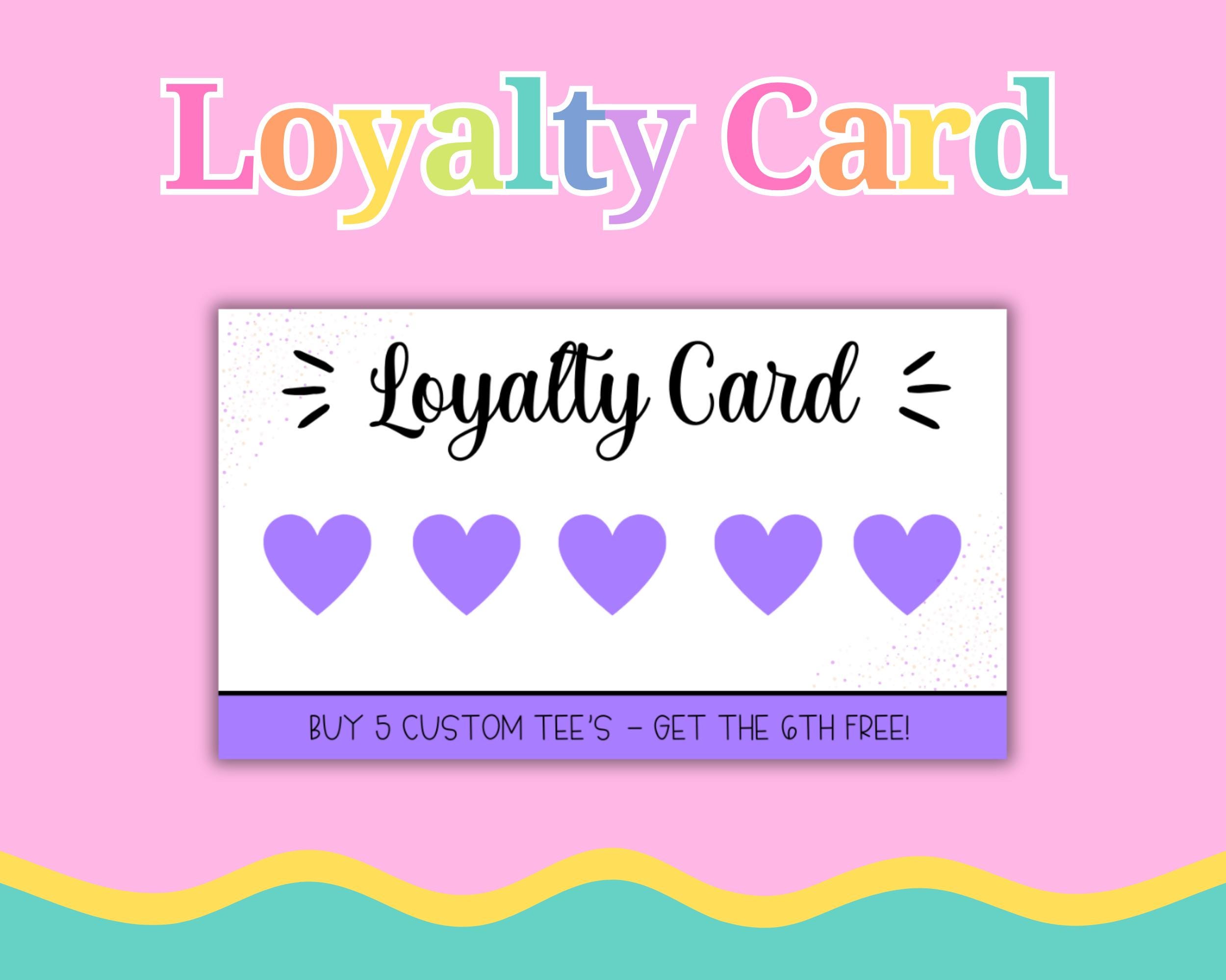 EDITABLE Loyalty Card Purple Customer Card for Small Business - Etsy