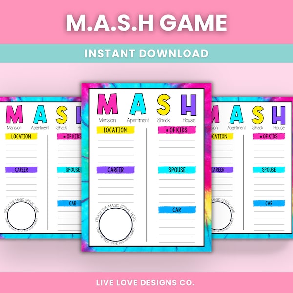 Mash Game - Etsy
