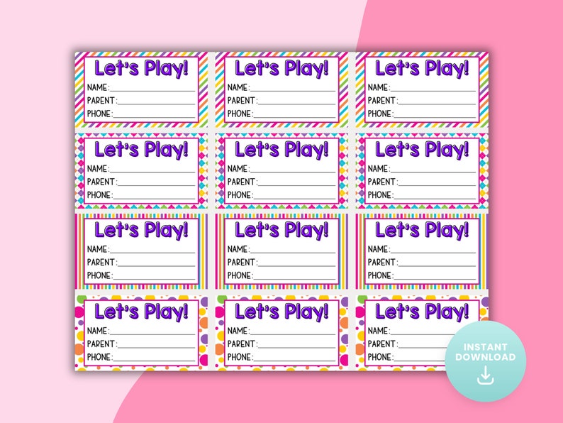 Let's Play Playdate Exchange Printable Card - Etsy