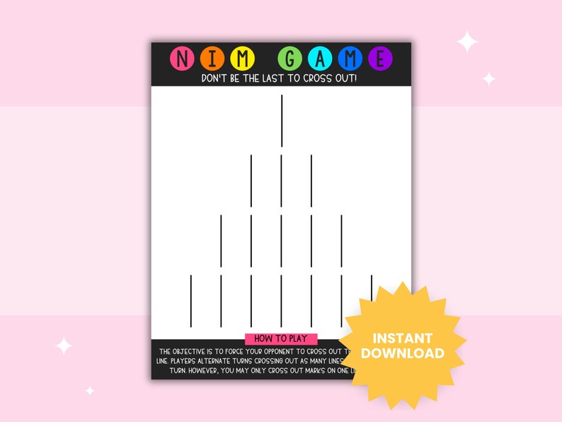 NIM Game Road Trip Activity Travel Car Game Printable - Etsy