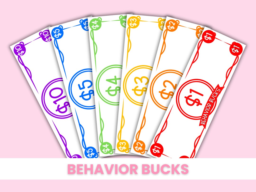 Printable Behavior Bucks Reward Incentive Money - Etsy