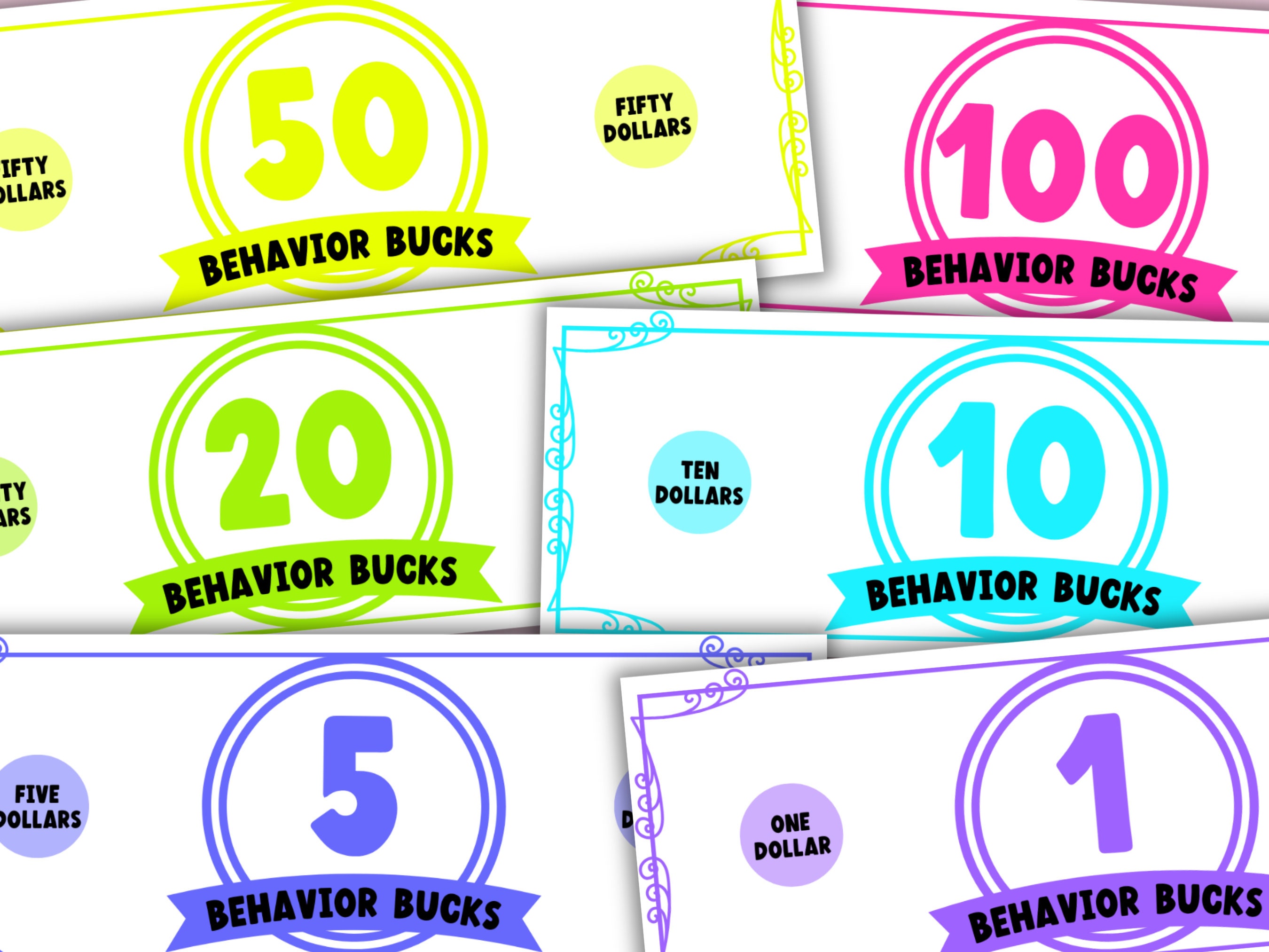 Printable Behavior Bucks Money | Behavior Incentive Reward - Etsy