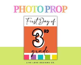 Printable First Day of 3rd GRADE SIGN Hello 3rd Grade Sign First Day of ...