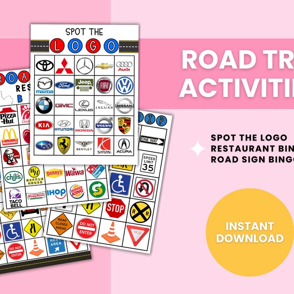 Printable Road Trip Activity Games Bundle - Etsy