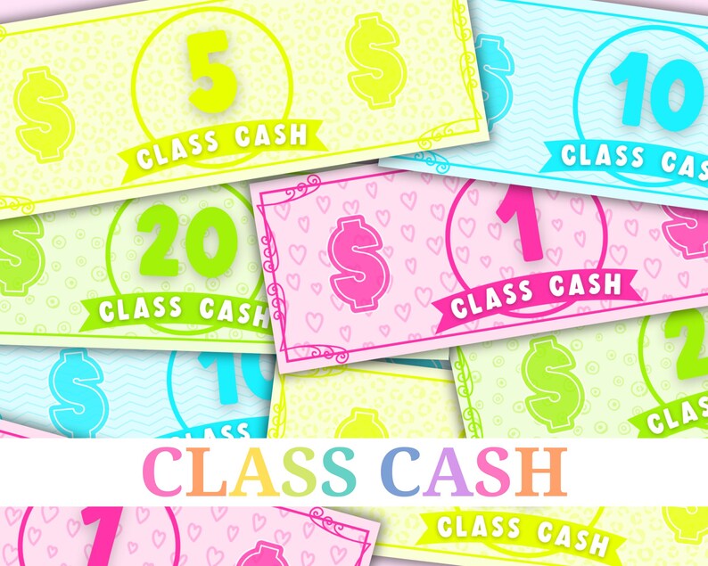 Classroom Cash Printable Play Money for Teachers - Etsy
