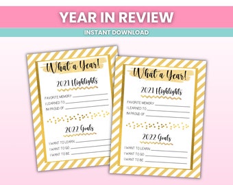 2023 Year in Review Printable Year in Review New Years Activity New ...