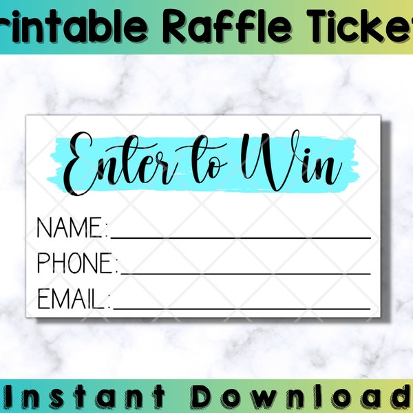 Raffle.ticket Template - Etsy