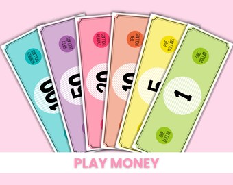 Money Reward Bucks for Kids Printable Play Money for Kids Pretend Money ...