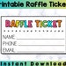 Printable Bright Colorful Raffle Tickets Enter to Win - Etsy