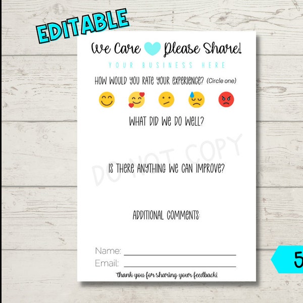 Customer Feedback Card - Etsy