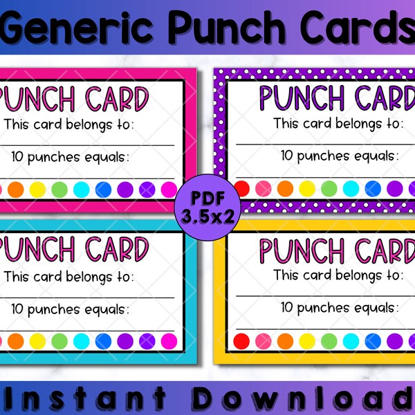 Carnival Punch Card - Etsy
