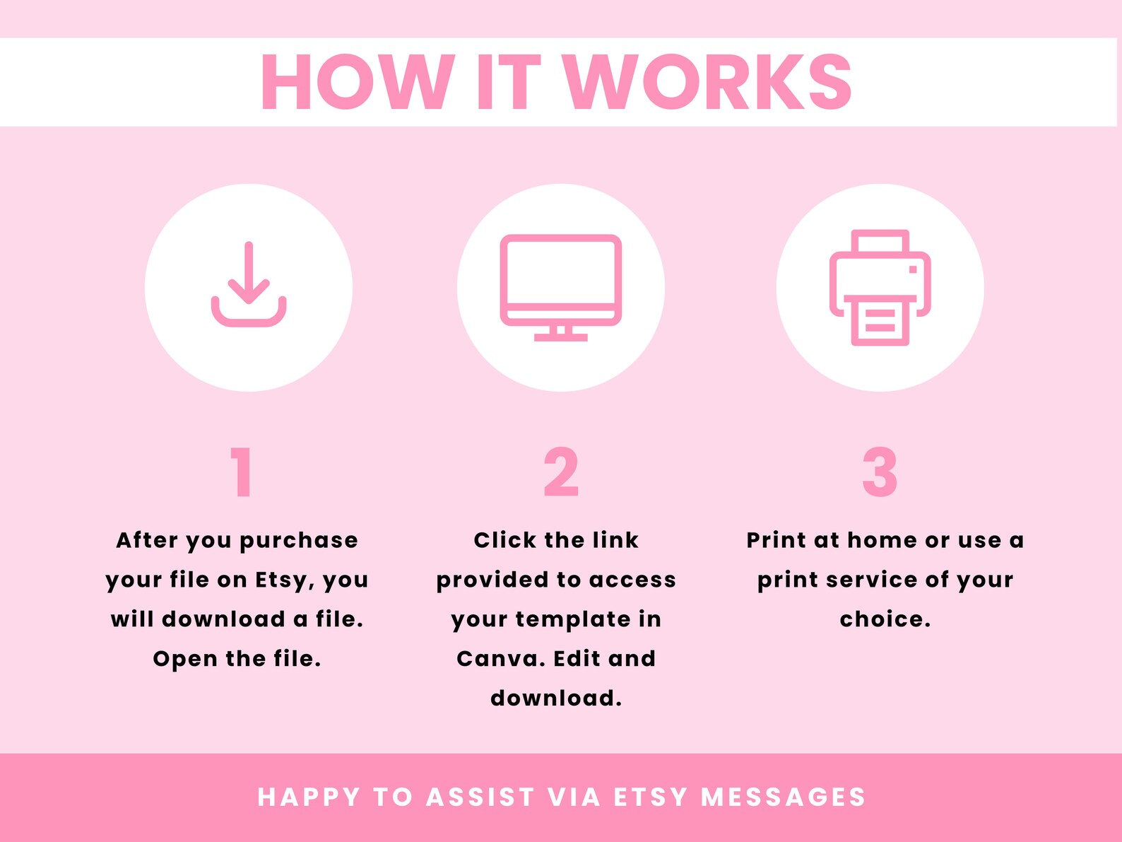 EDITABLE Pink Vinyl Decal Application Instructions Printable - Etsy