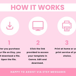 EDITABLE Pink Vinyl Decal Application Instructions Printable - Etsy