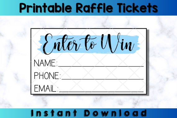 Blue Raffle Ticket