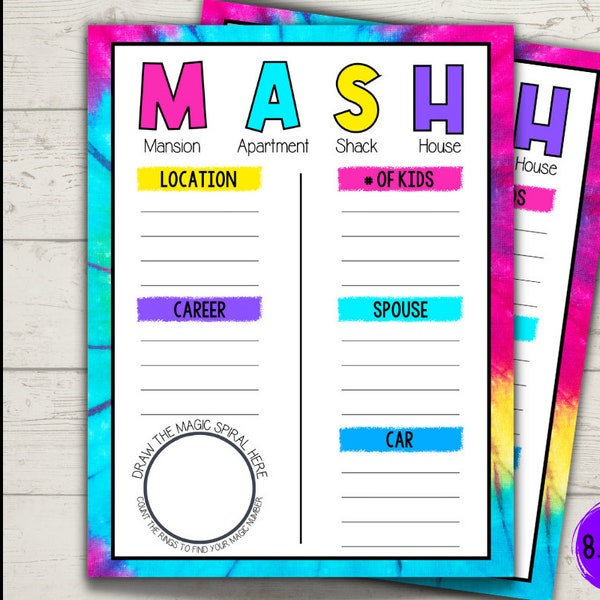 Mash Game - Etsy