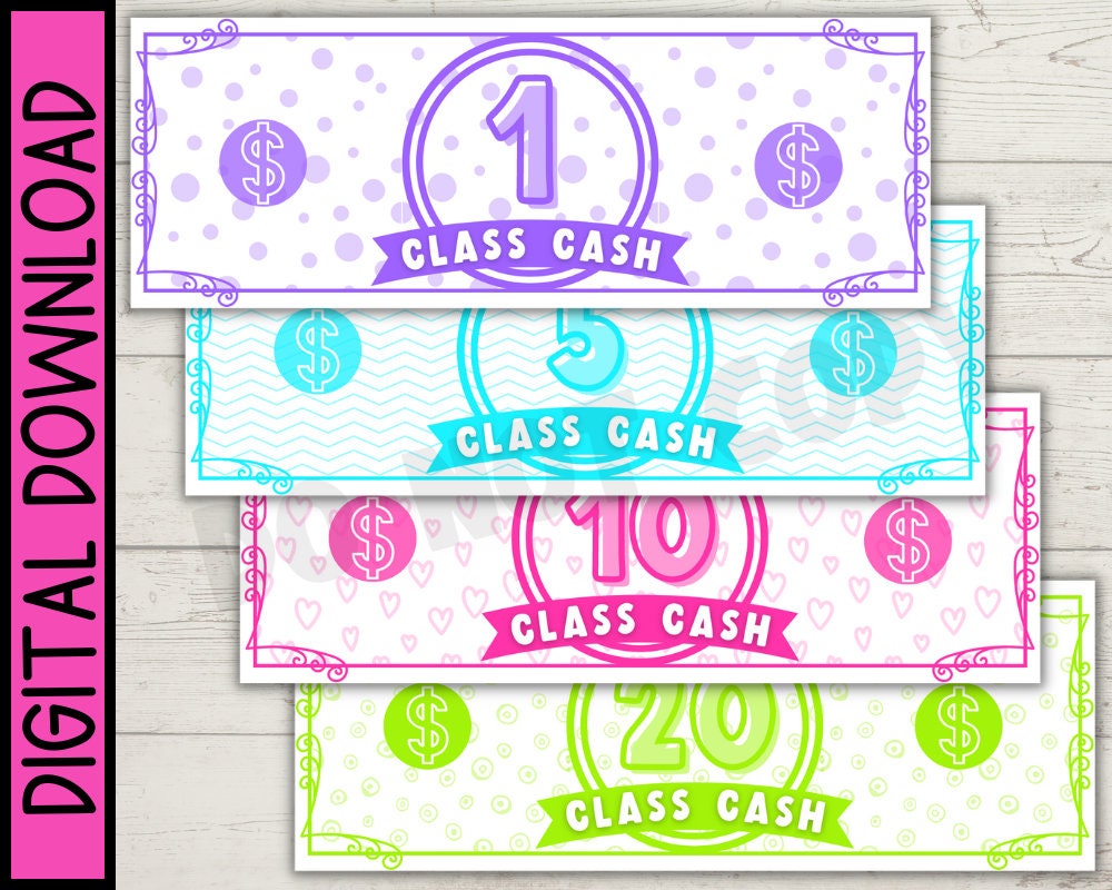 Classroom Cash Printable Play Money digital Download - Etsy