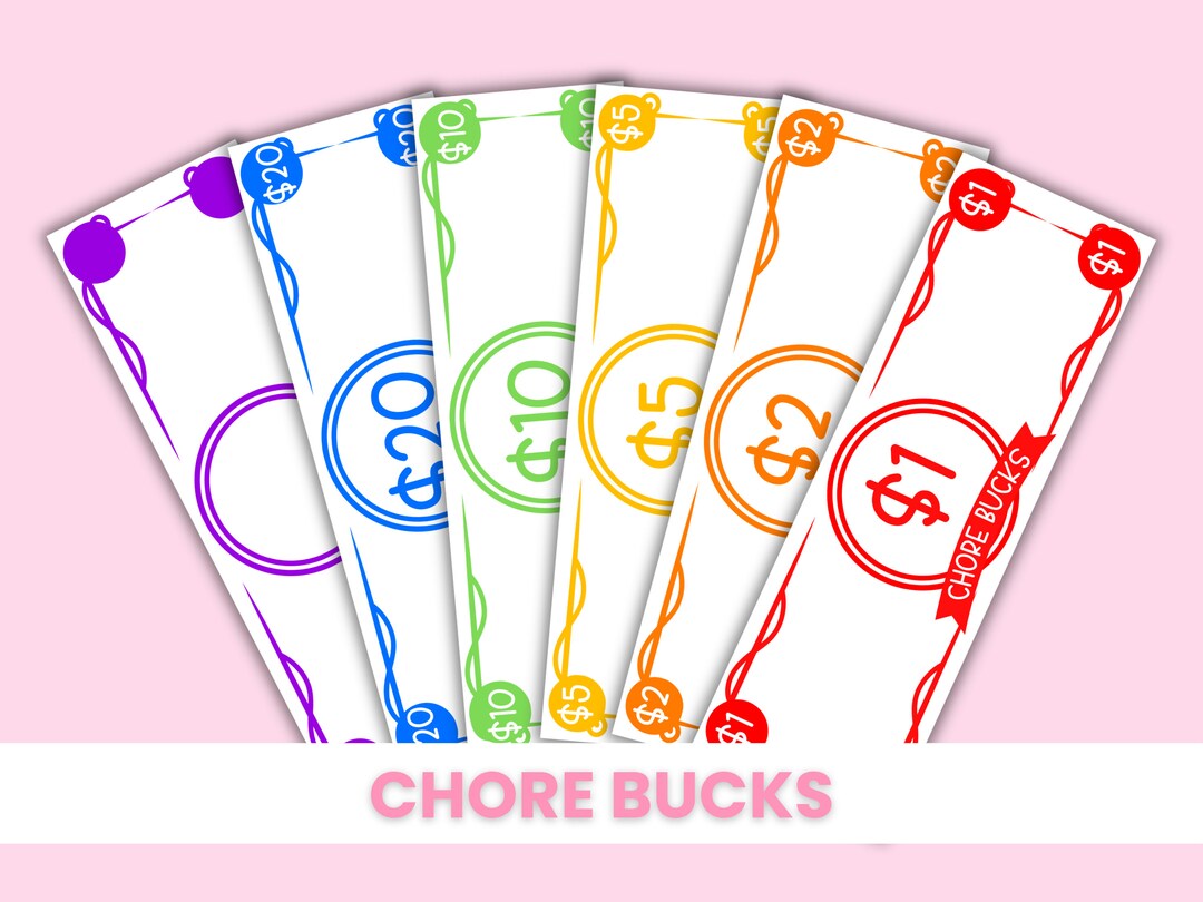EDITABLE Chore Bucks Printable - Etsy