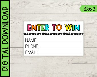 Enter to Win Printable | Etsy