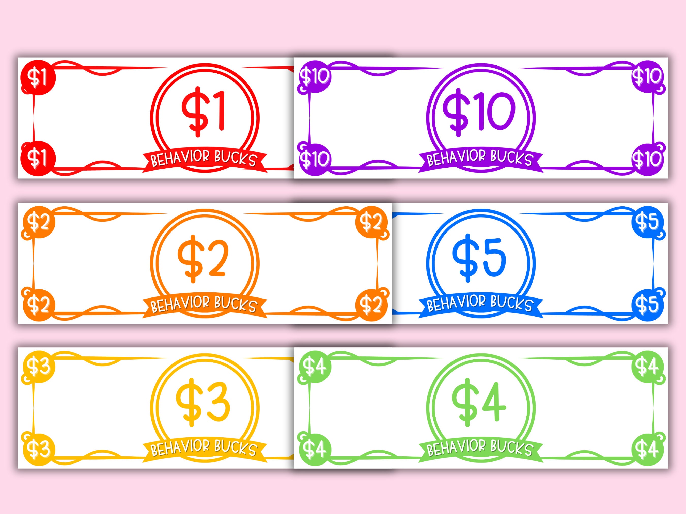 Printable Behavior Bucks Reward Incentive Money - Etsy