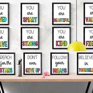 Printable Wall Art | Bright Colorful Décor | Positive Words of ...