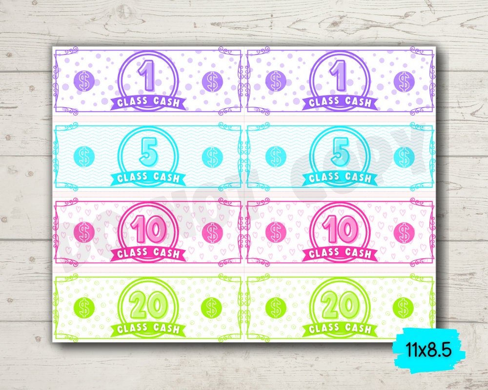 Classroom Cash Printable Play Money digital Download - Etsy