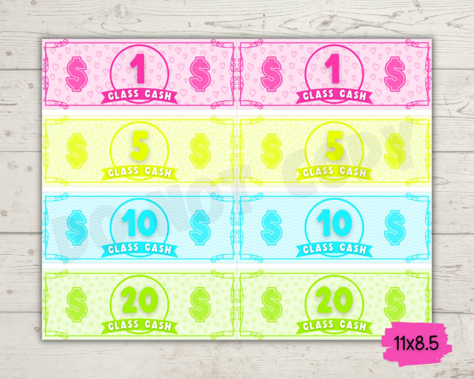 Classroom Cash Printable Play Money for Teachers digital - Etsy