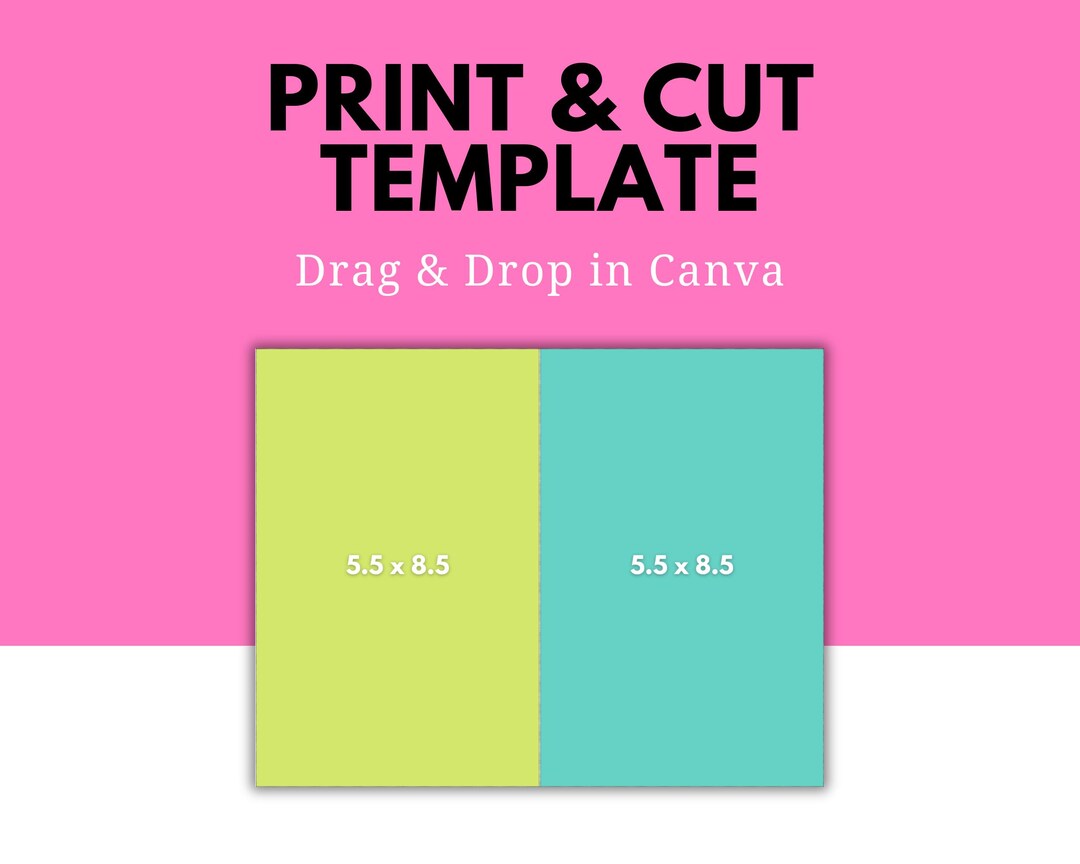 Print and Cut Template 5.5x8.5 Inch Portrait Half Page Printing Tool - Etsy