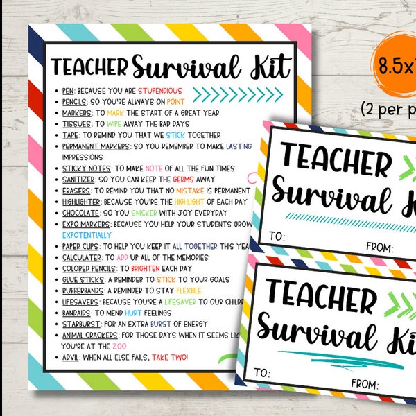 Teacher Survival Kit Svg - Etsy