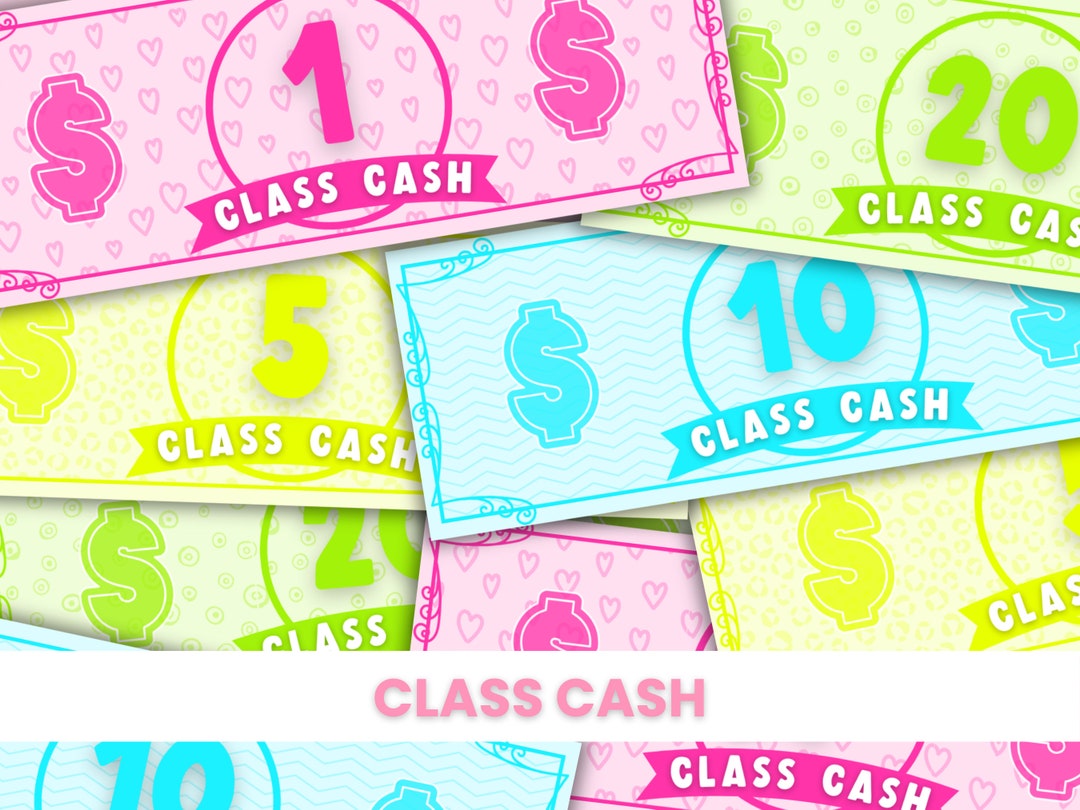Classroom Cash Printable Play Money for Teachers - Etsy
