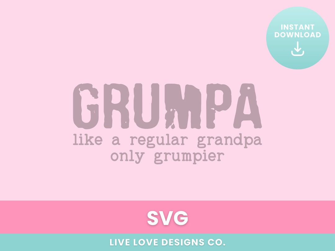 Grumpa Grumpy Grandpa SVG-Datei für den Vatertag - Etsy Schweiz