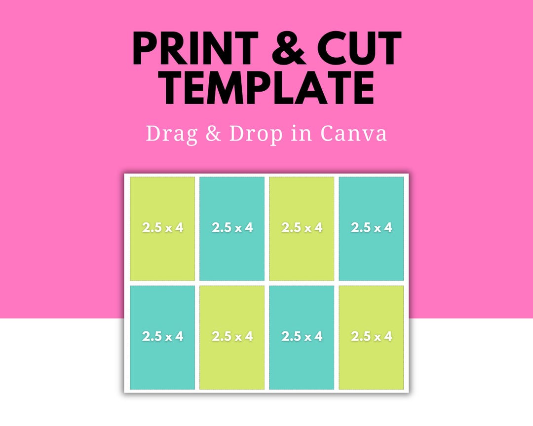Print and Cut Template 2.5x4 Inch Full Page Printing - Etsy
