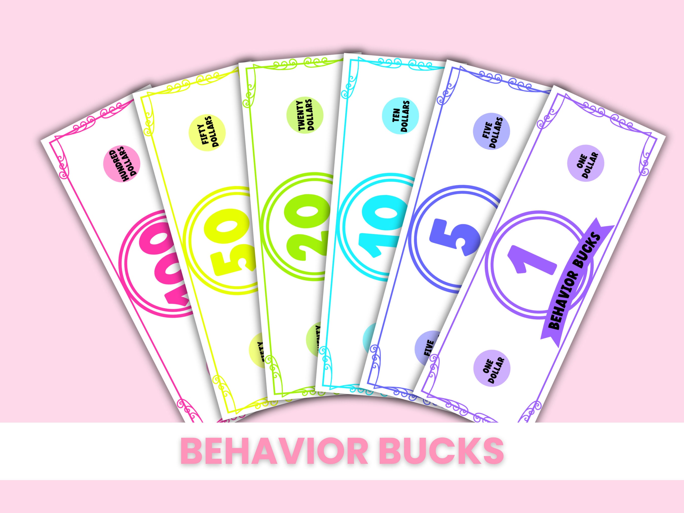Printable Behavior Bucks Money | Behavior Incentive Reward - Etsy