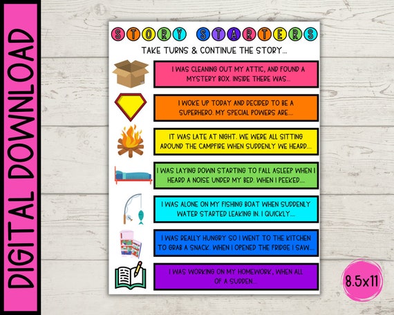 Story Starters Printable Activity Road Trip Family Game - Etsy