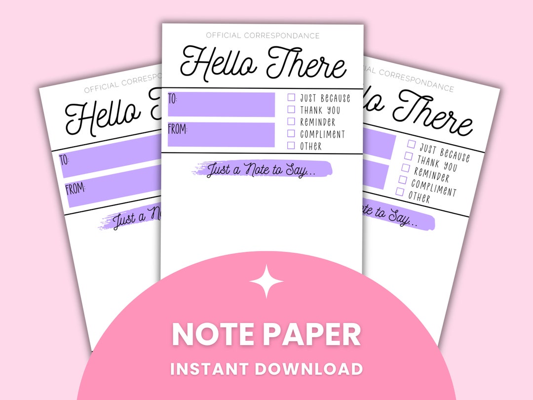Purple Memo Notepaper for Small Business - Etsy