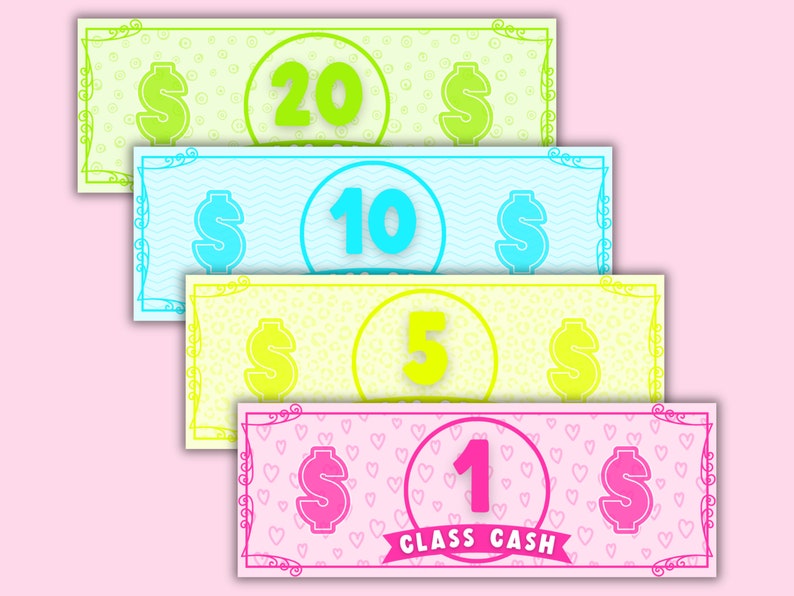 Classroom Cash Printable Play Money for Teachers - Etsy
