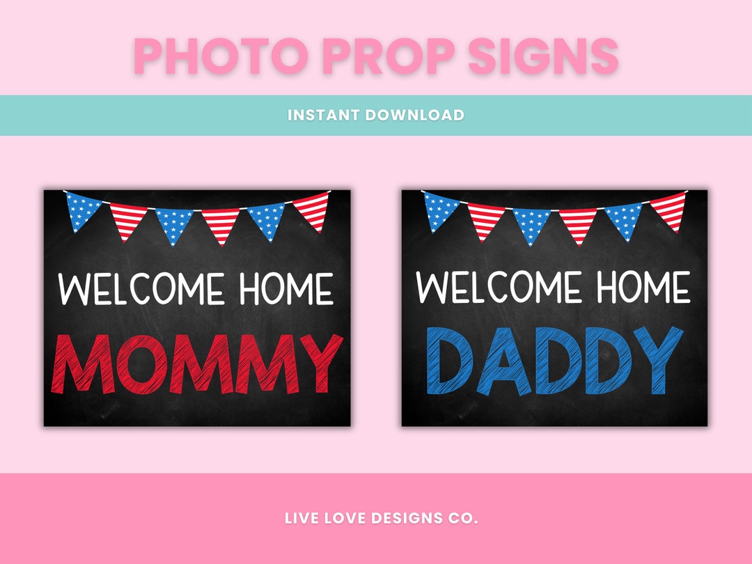 Welcome Home Mommy and Daddy Printable Sign - Etsy