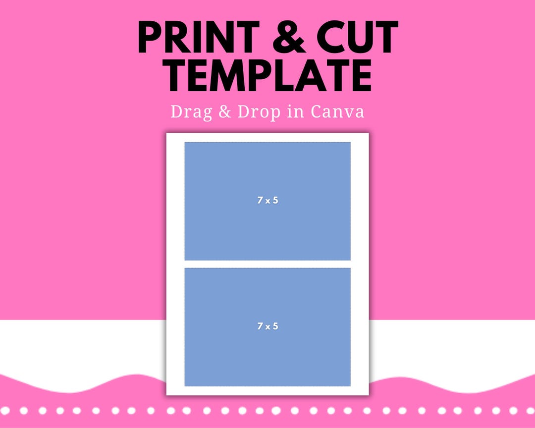 Print and Cut Template 7x5 Inch Landscape Printing Page - Etsy