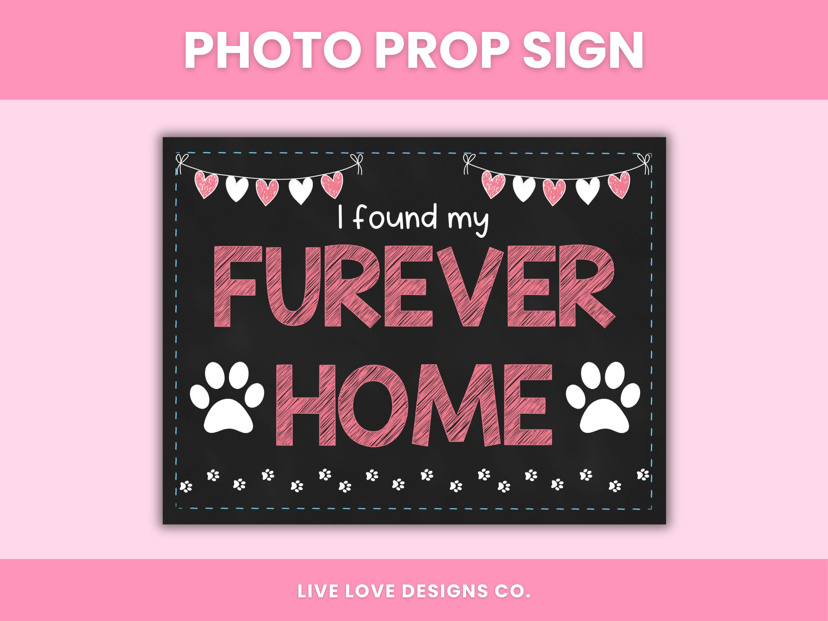 New Dog Announcement Printable Photo Prop Sign - Etsy
