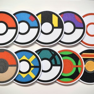 Pokeball Coaster Set - Mix & Match 4 Coasters - 3D Printed - Etsy