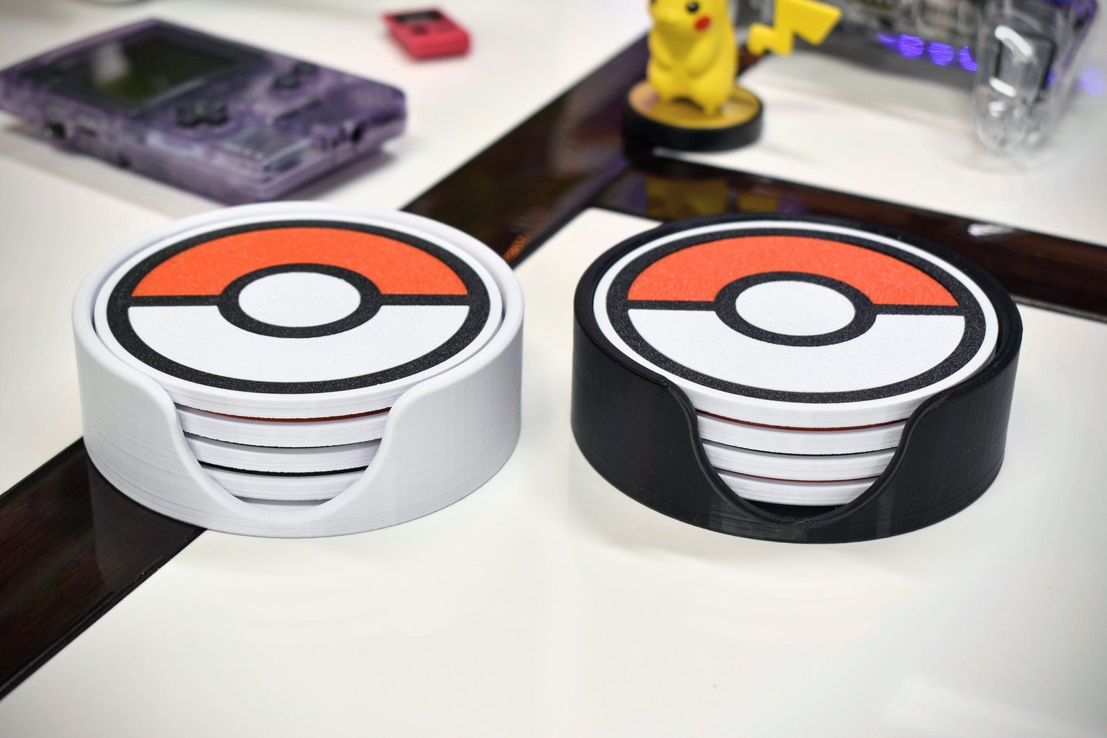 Pokeball Coaster Set - Mix & Match 4 Coasters - 3D Printed - Etsy