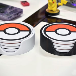 Pokeball Coaster Set - Mix & Match 4 Coasters - 3D Printed - Etsy