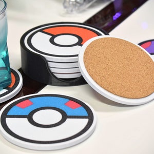 Pokeball Coaster Set - Mix & Match 4 Coasters - 3D Printed - Etsy